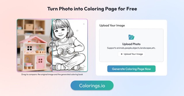 Turn Your Photo Into a Coloring Page – Free & Online