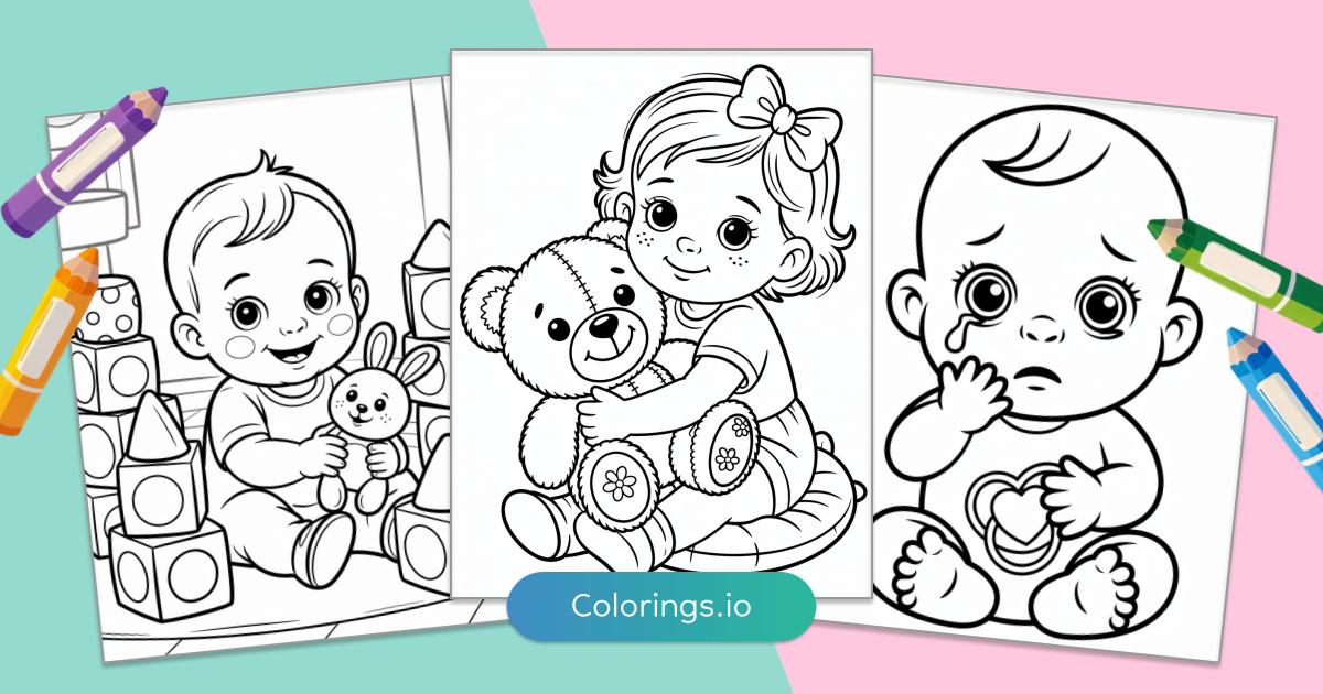 Free Baby Coloring Pages (PDF Printables) | Colorings