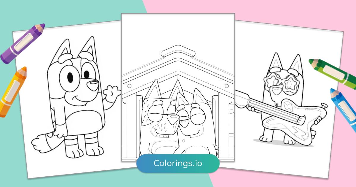 Free Bluey Coloring Pages (PDF Printables) | Colorings