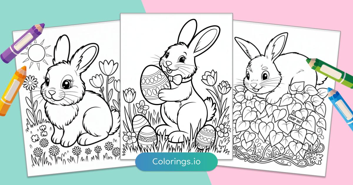 Free Bunny Coloring Pages (PDF Printables) | Colorings