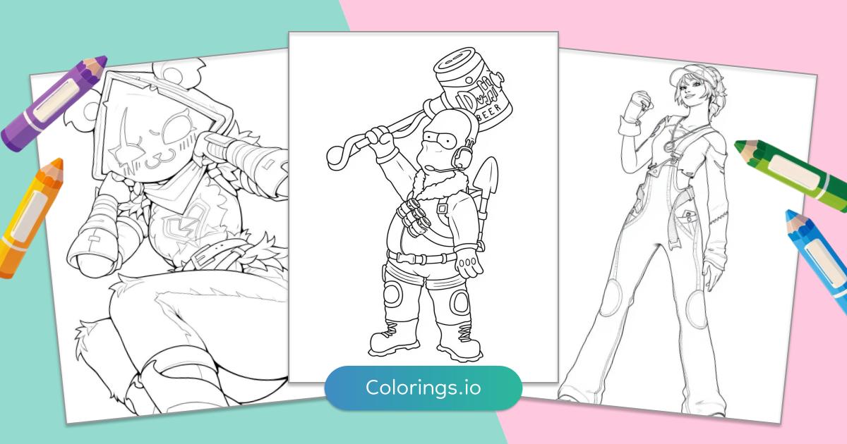 Free Fortnite Coloring Pages (PDF Printables) | Colorings