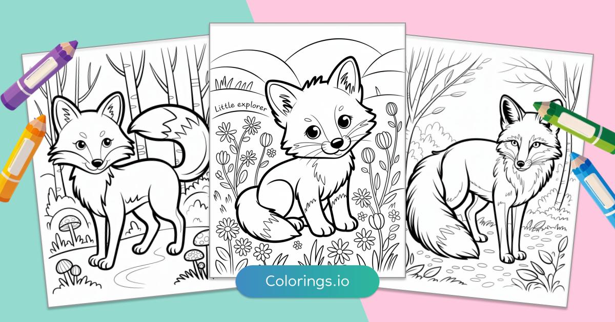 Free Fox Coloring Pages (PDF Printables) | Colorings