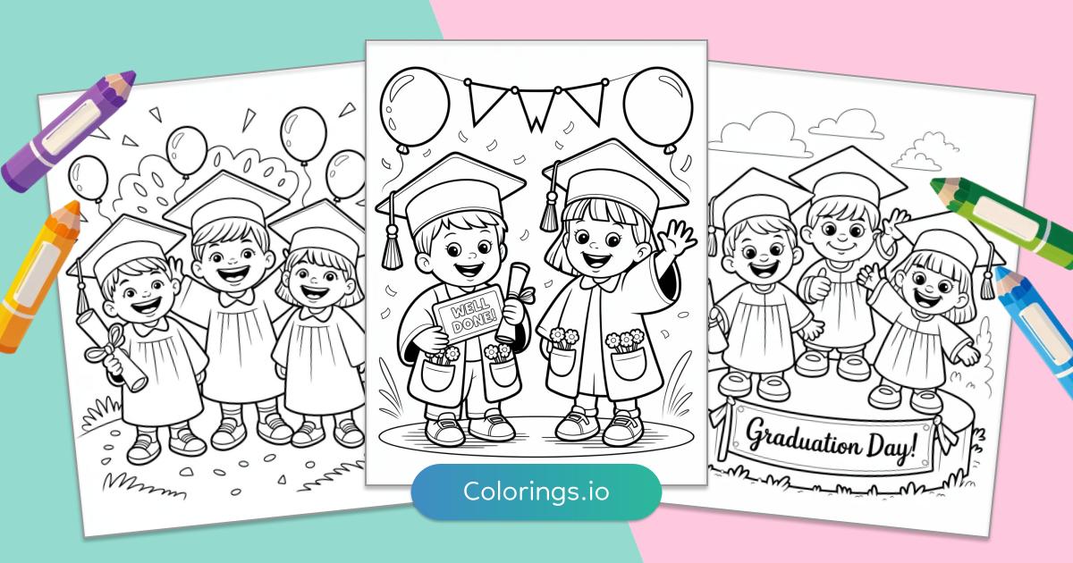 Free Graduation Coloring Pages (PDF Printables) | Colorings