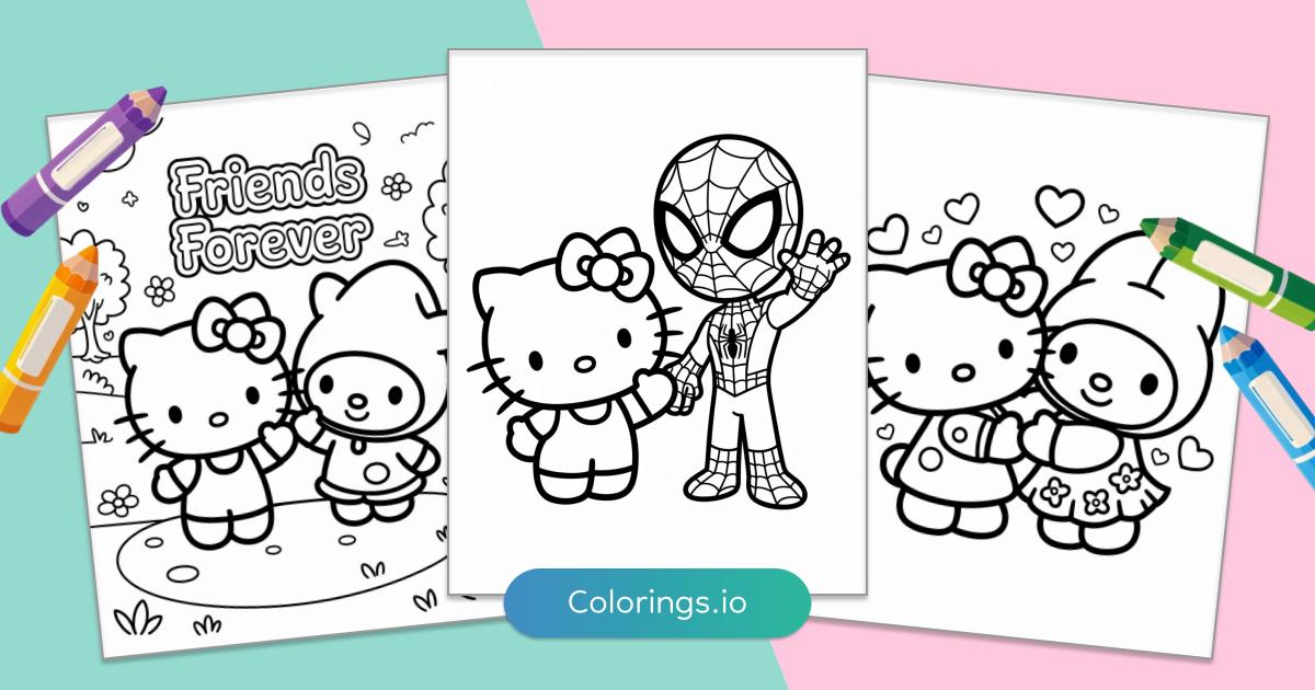 Free Hello Kitty Coloring Pages (PDF Printables) | Colorings