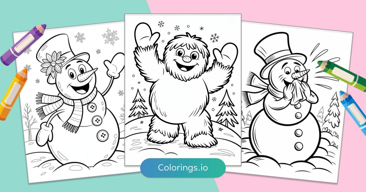 Free Snowman Coloring Pages (PDF Printables) | Colorings